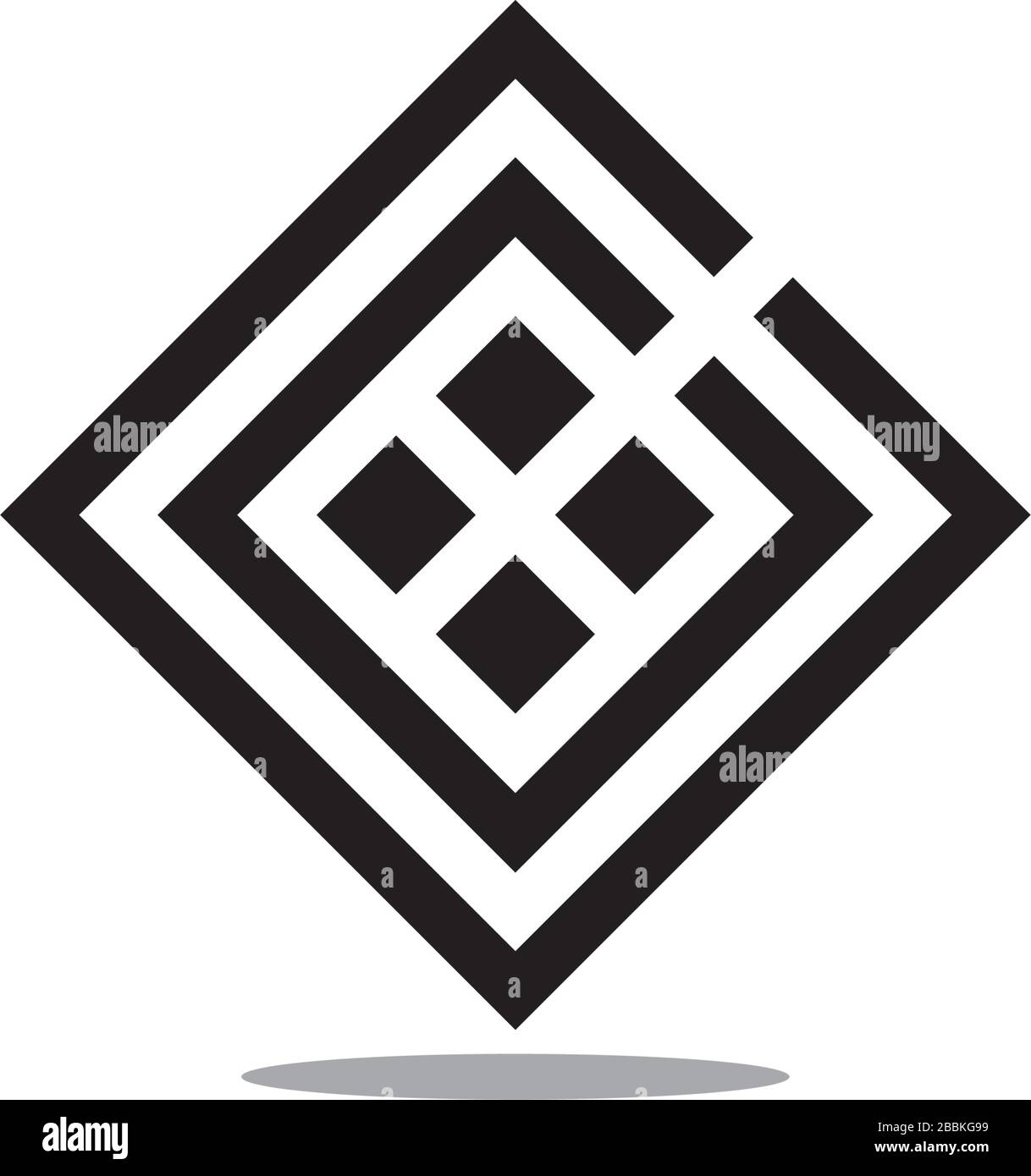 abstract letter cc square line geometric design logo vector Stock ...