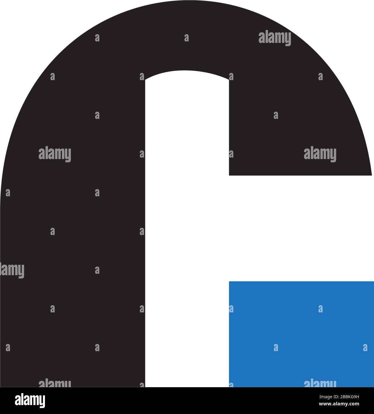 colorful letter r simple geometric design logo vector Stock Vector ...