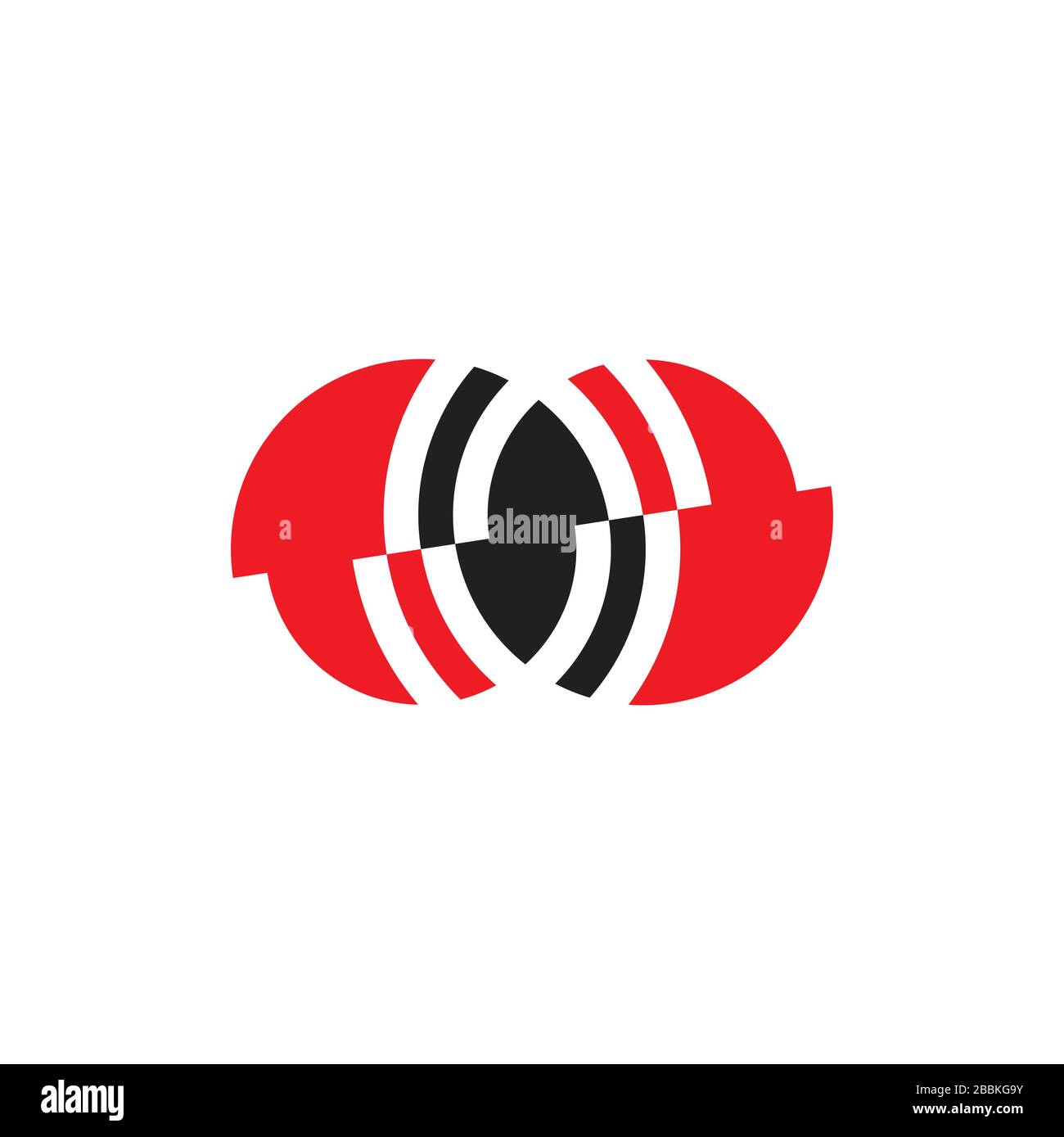 simple stripes circle linked logo vector Stock Vector Image & Art - Alamy