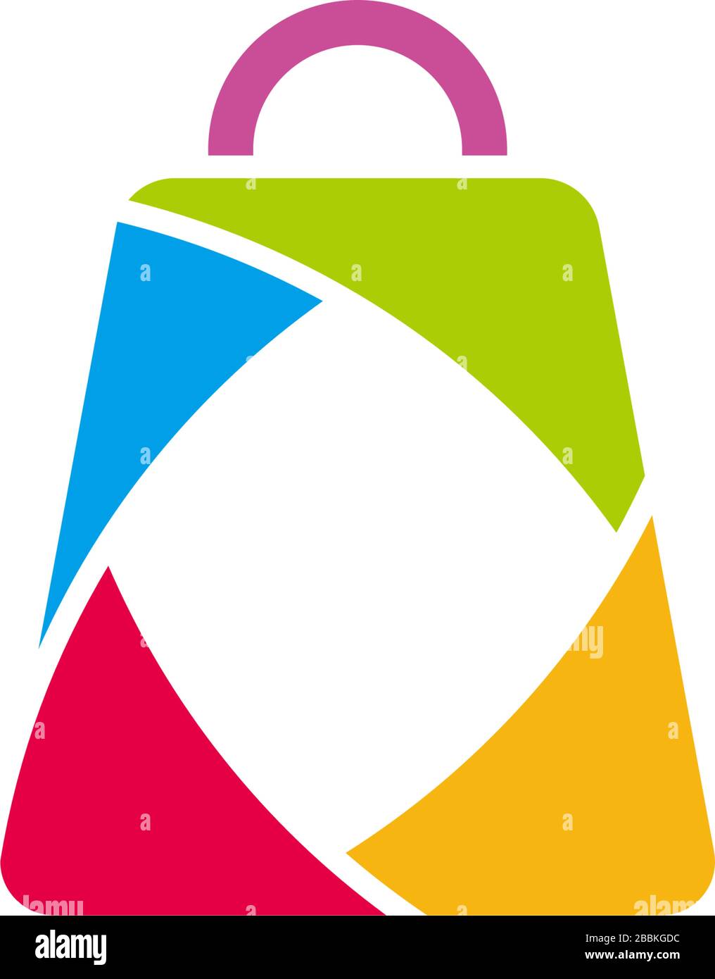 paper bag simple frame design symbol logo vector Stock Vector Image ...