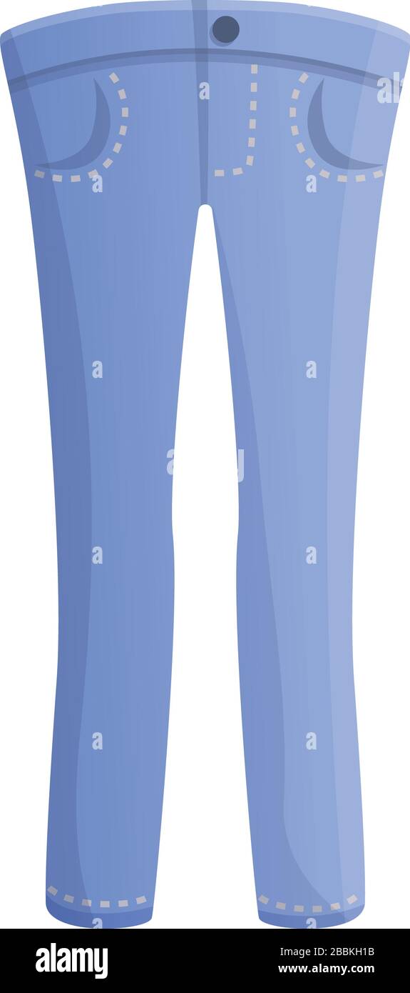 Fabric jeans icon. Cartoon of fabric jeans vector icon for web design ...