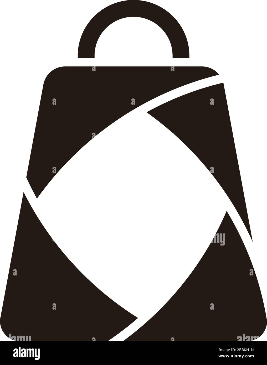 paper bag simple frame design symbol logo vector Stock Vector Image ...