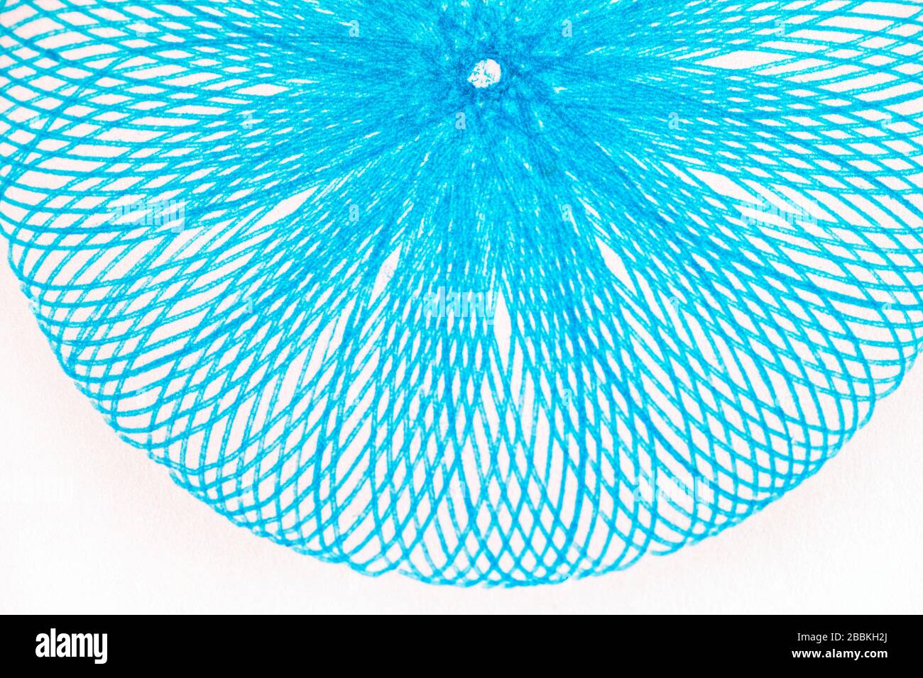 Light blue circle lines pattern background. Pen drawing Stock Photo - Alamy