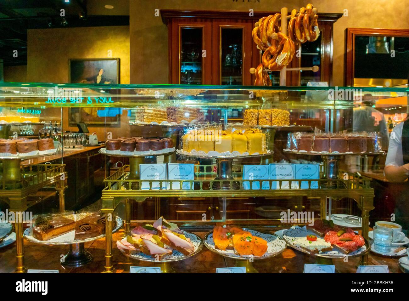 Vienna, Austria, Local Restaurant Baked Goods on Display in Airport ...