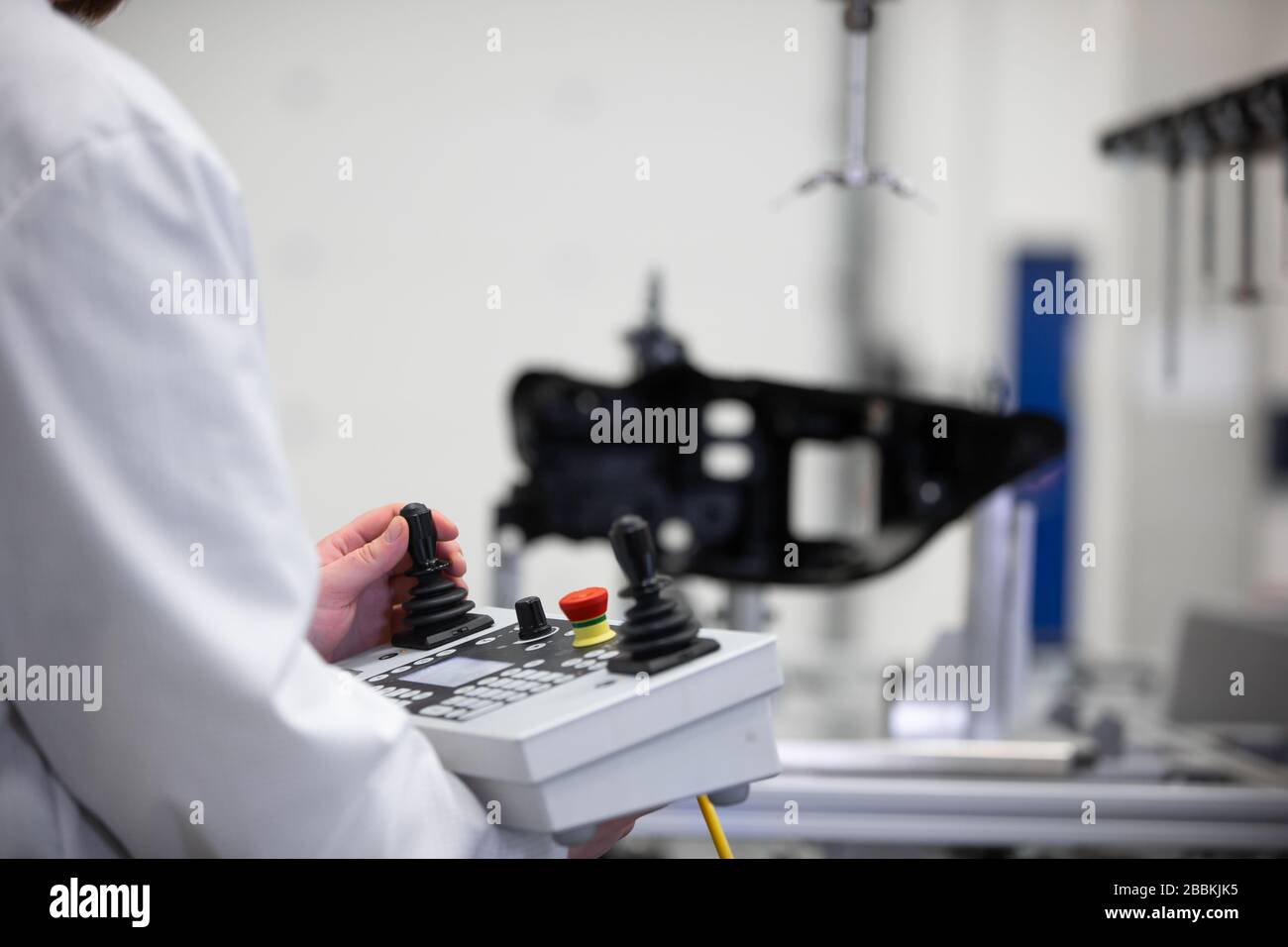Quality engineer measuring some moldings, components by professional 3D ...