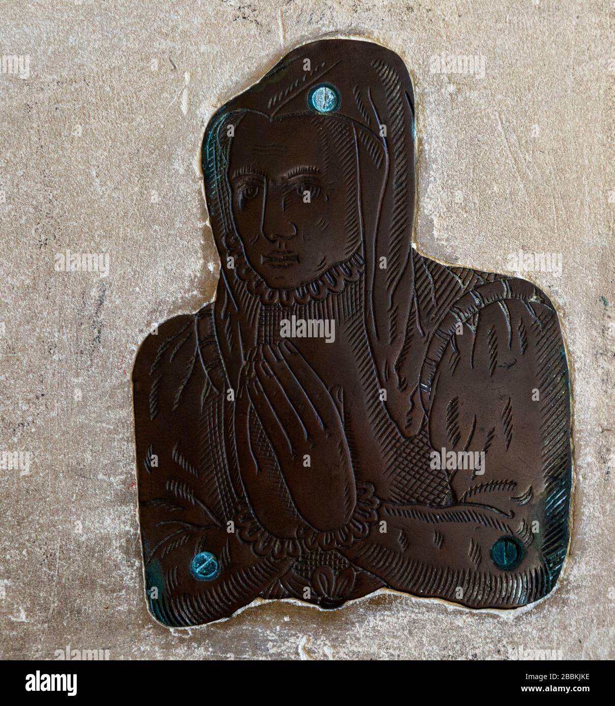 John Browne family brass memorial dated 1581 in the church at ...