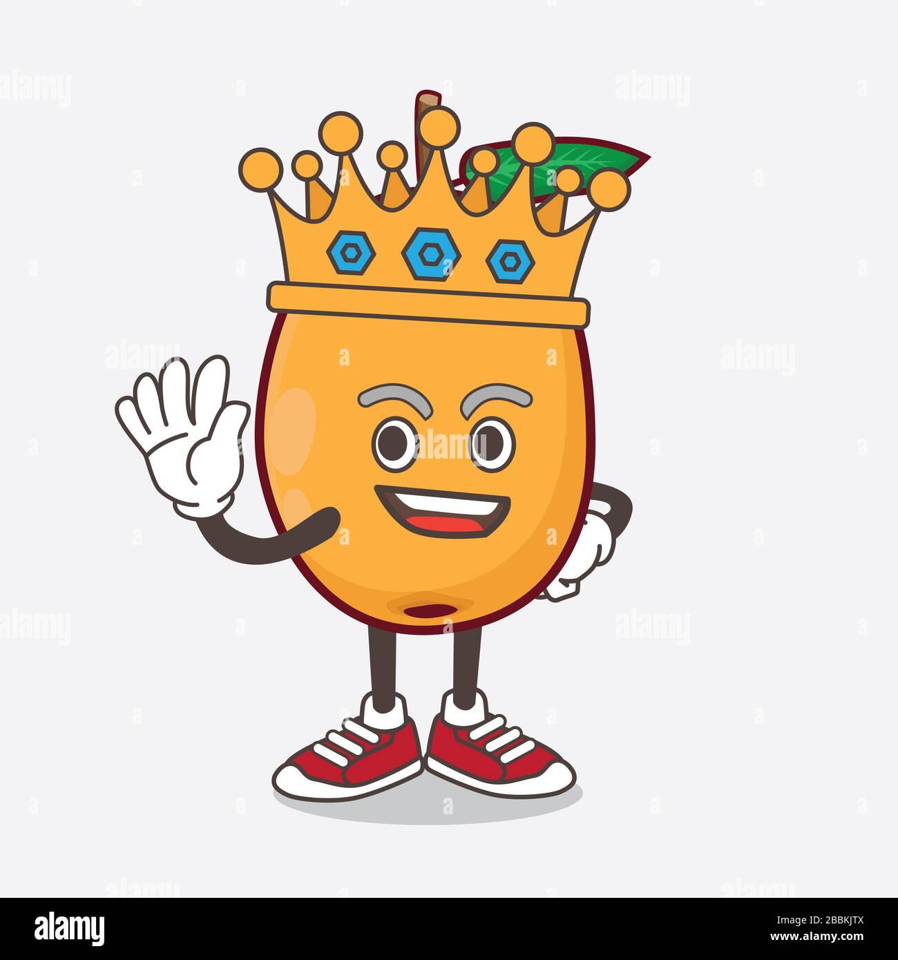 An illustration of Loquat Fruit cartoon mascot character stylized of ...