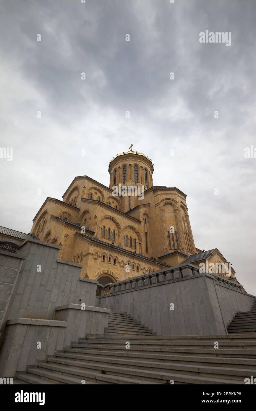 Tsminda Sameba Cathedral or Holy Trinity Cathedral of Tbilisi and ...