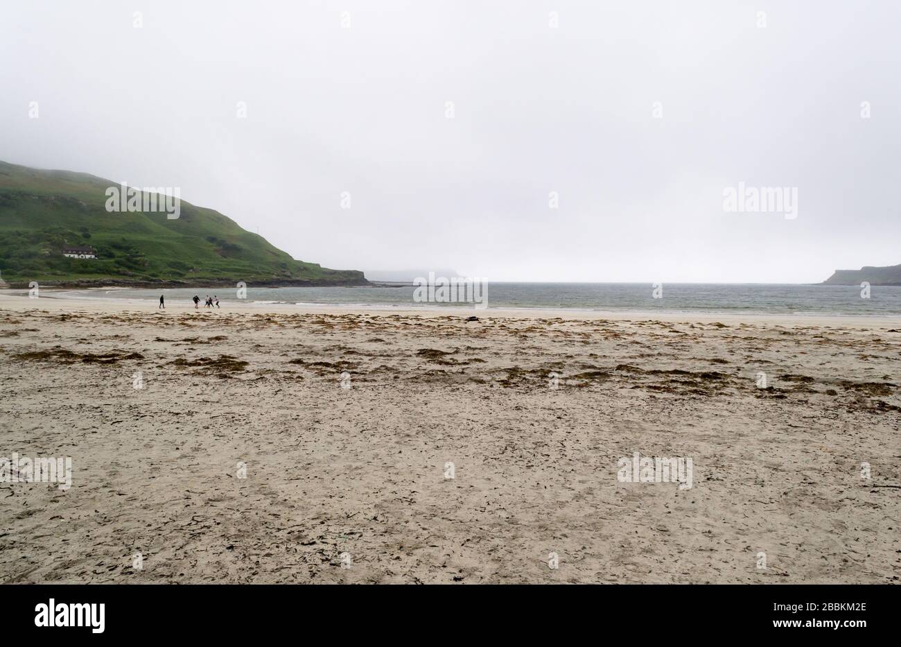 Landscape view of Calgary beach seen from the dirt natural path in Mull ...