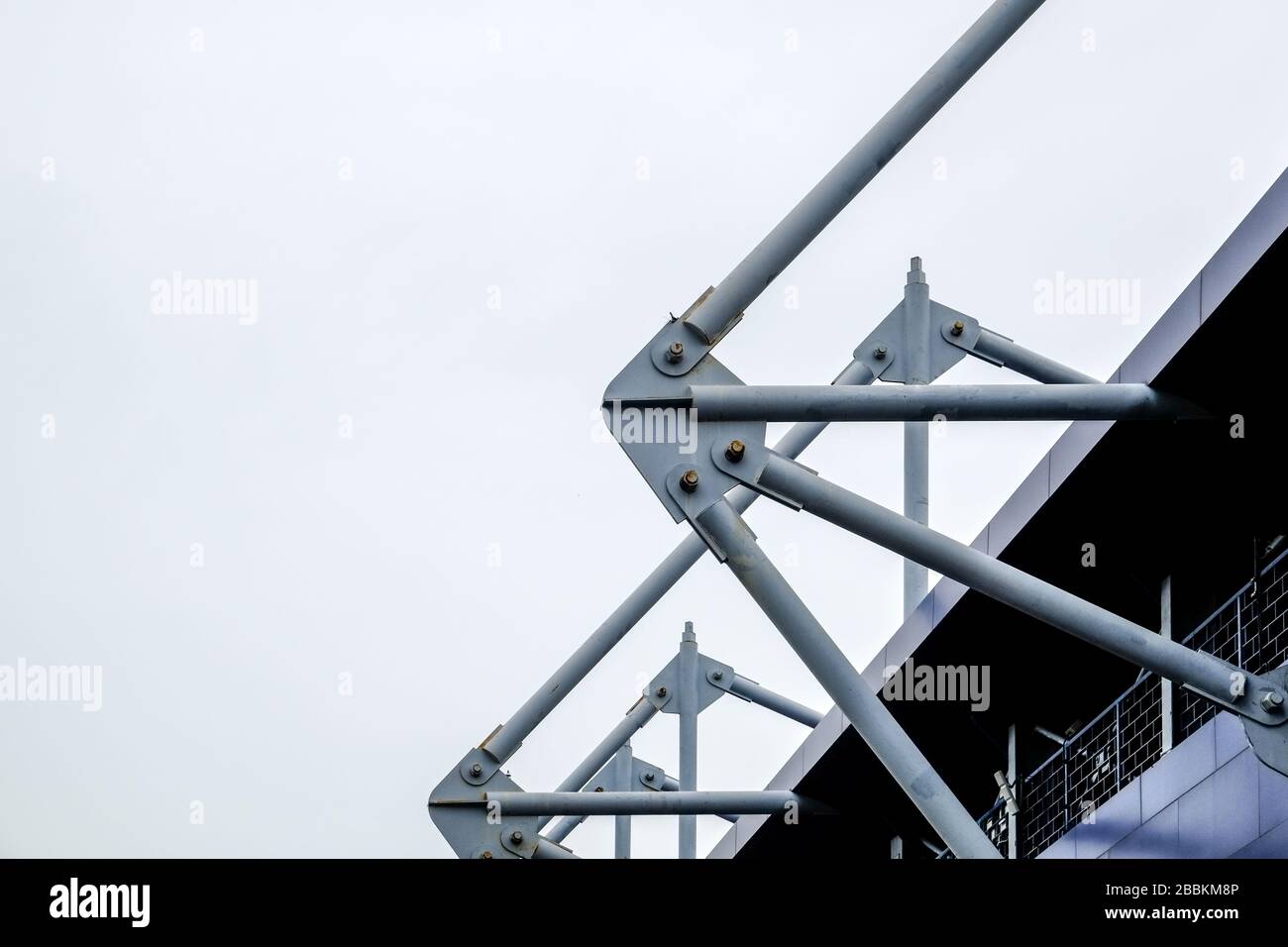steel structure of football arena Stock Photo - Alamy