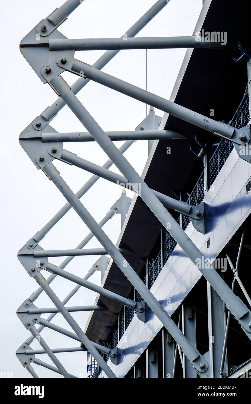 steel structure of football arena Stock Photo - Alamy