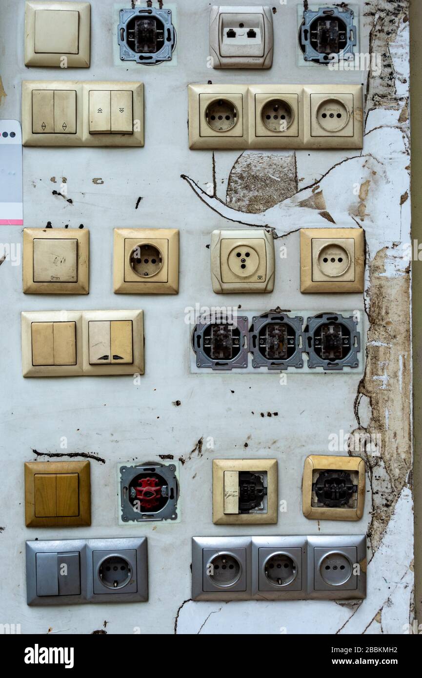 Danger from poorly installed light switches and sockets hi-res stock ...