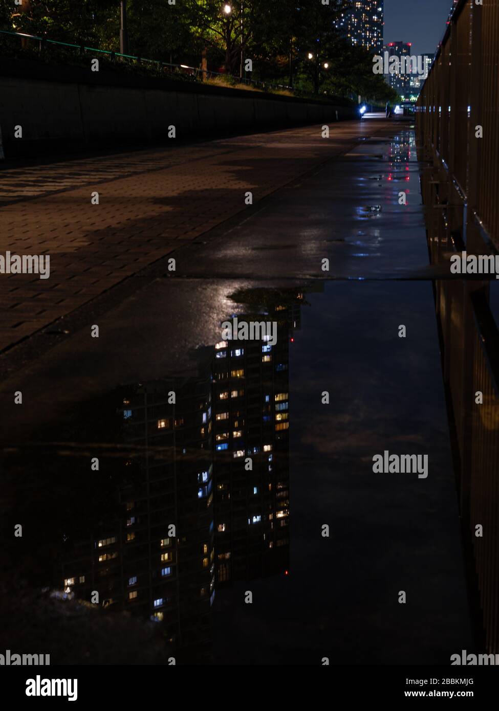 High rise buildings reflected in the rain in Tokyo Stock Photo - Alamy