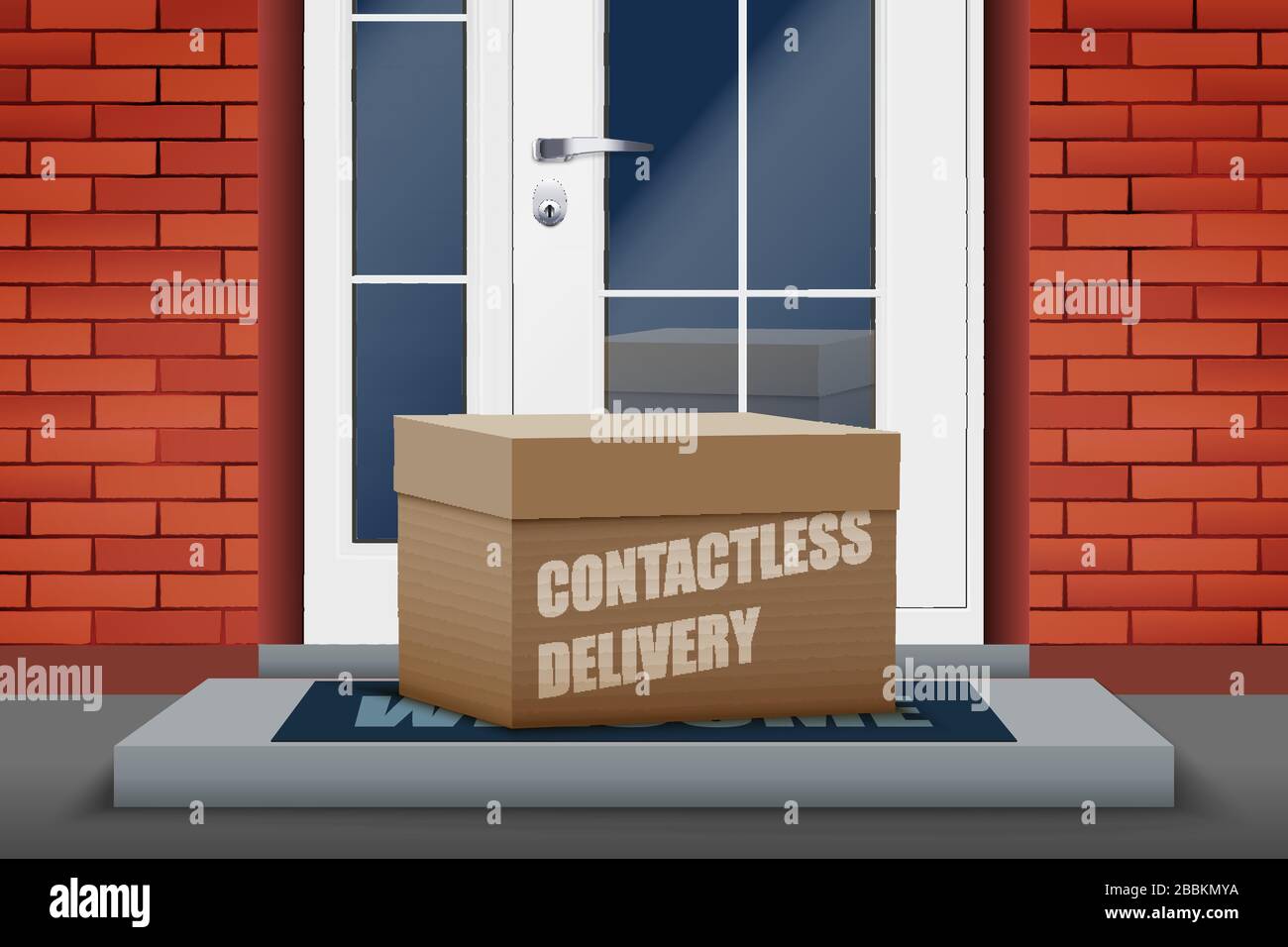 Self service package delivery service Stock Vector Images - Alamy