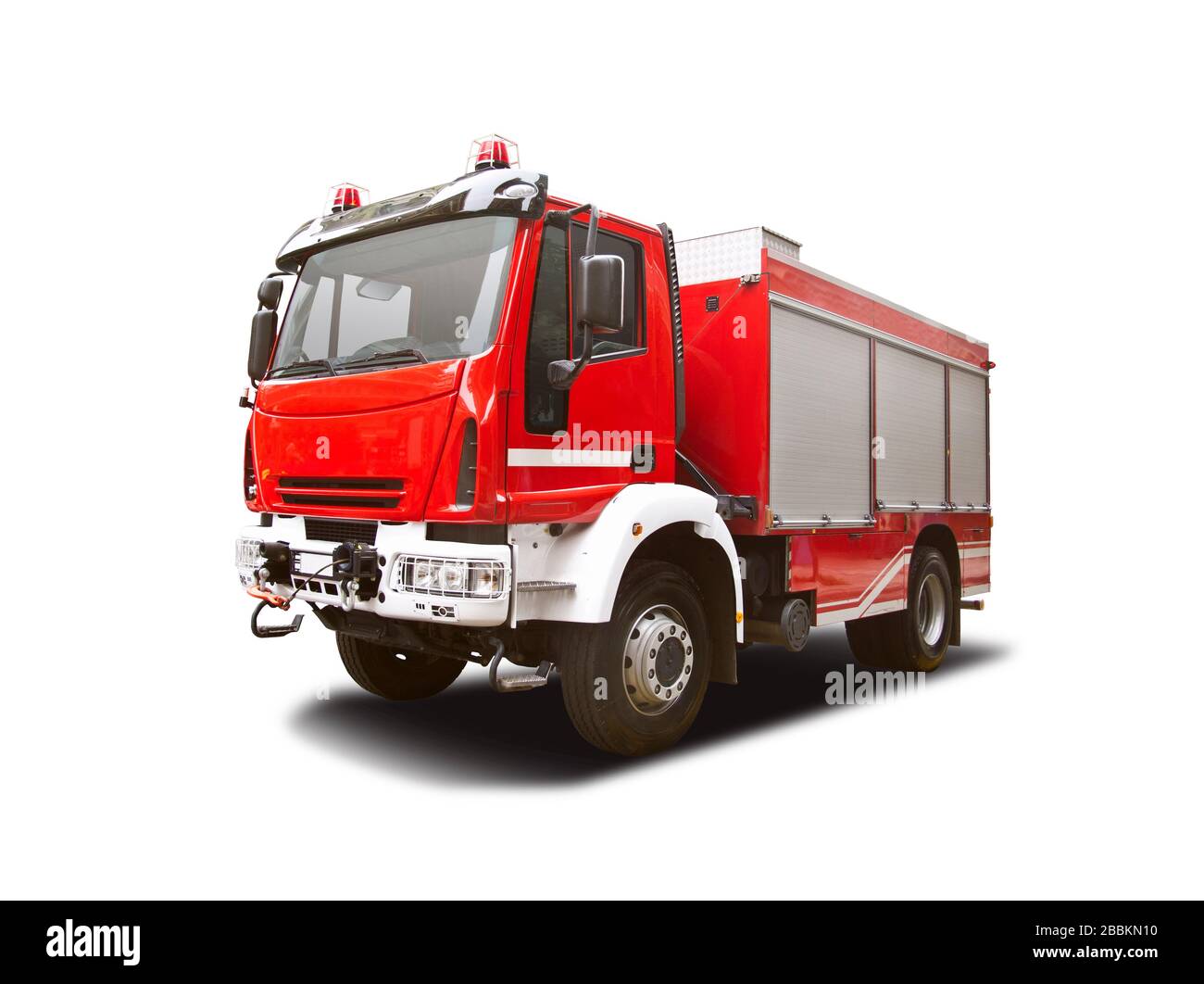 Fire tuck isolated on white Stock Photo - Alamy