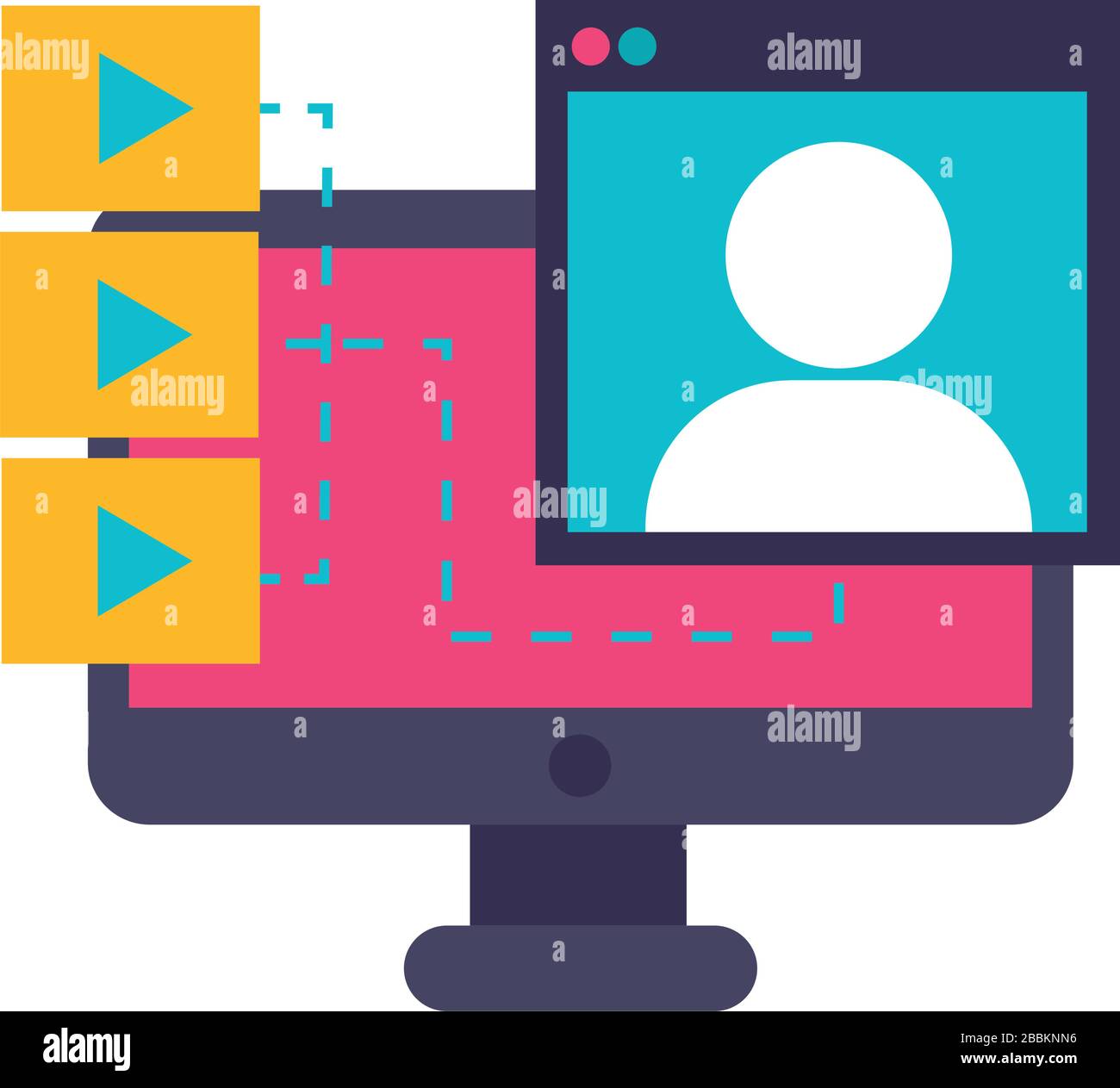 desktop with student flat style Stock Vector Image & Art - Alamy