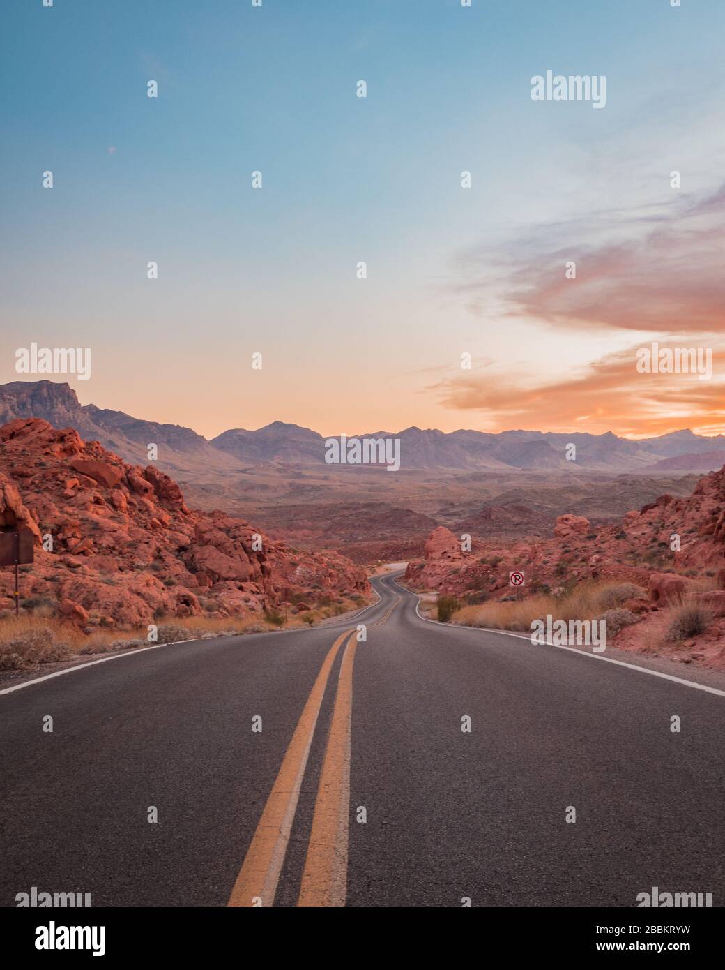 On the road of fire-USA Stock Photo - Alamy