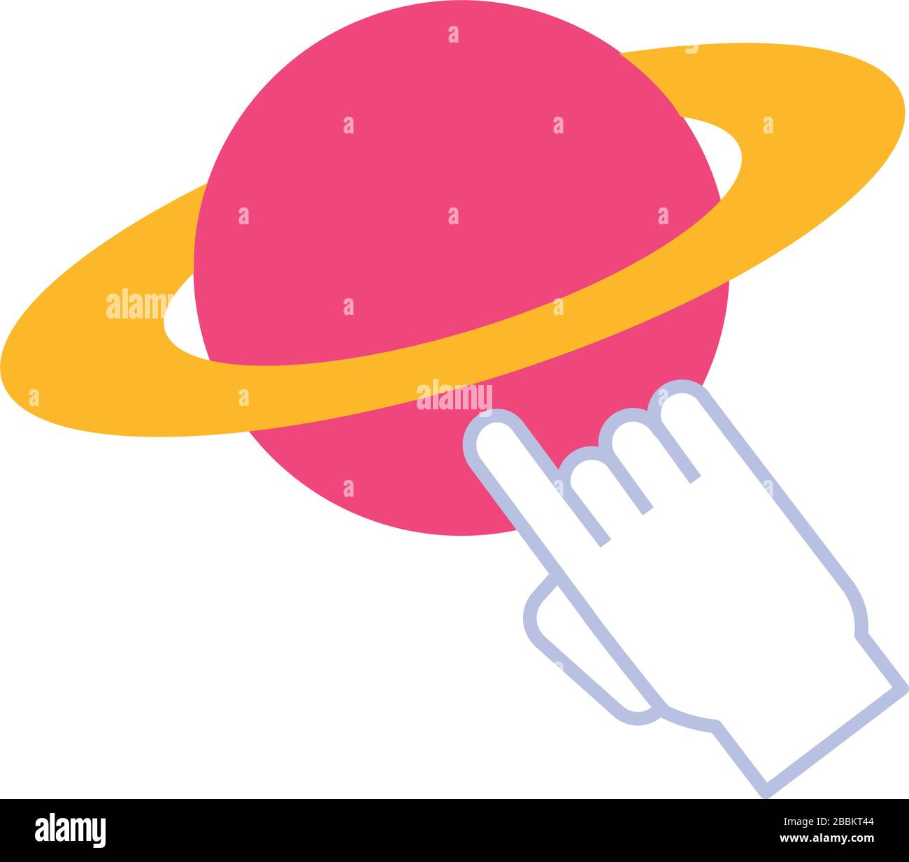 saturn planet with mouse cursor flat style Stock Vector Image & Art - Alamy
