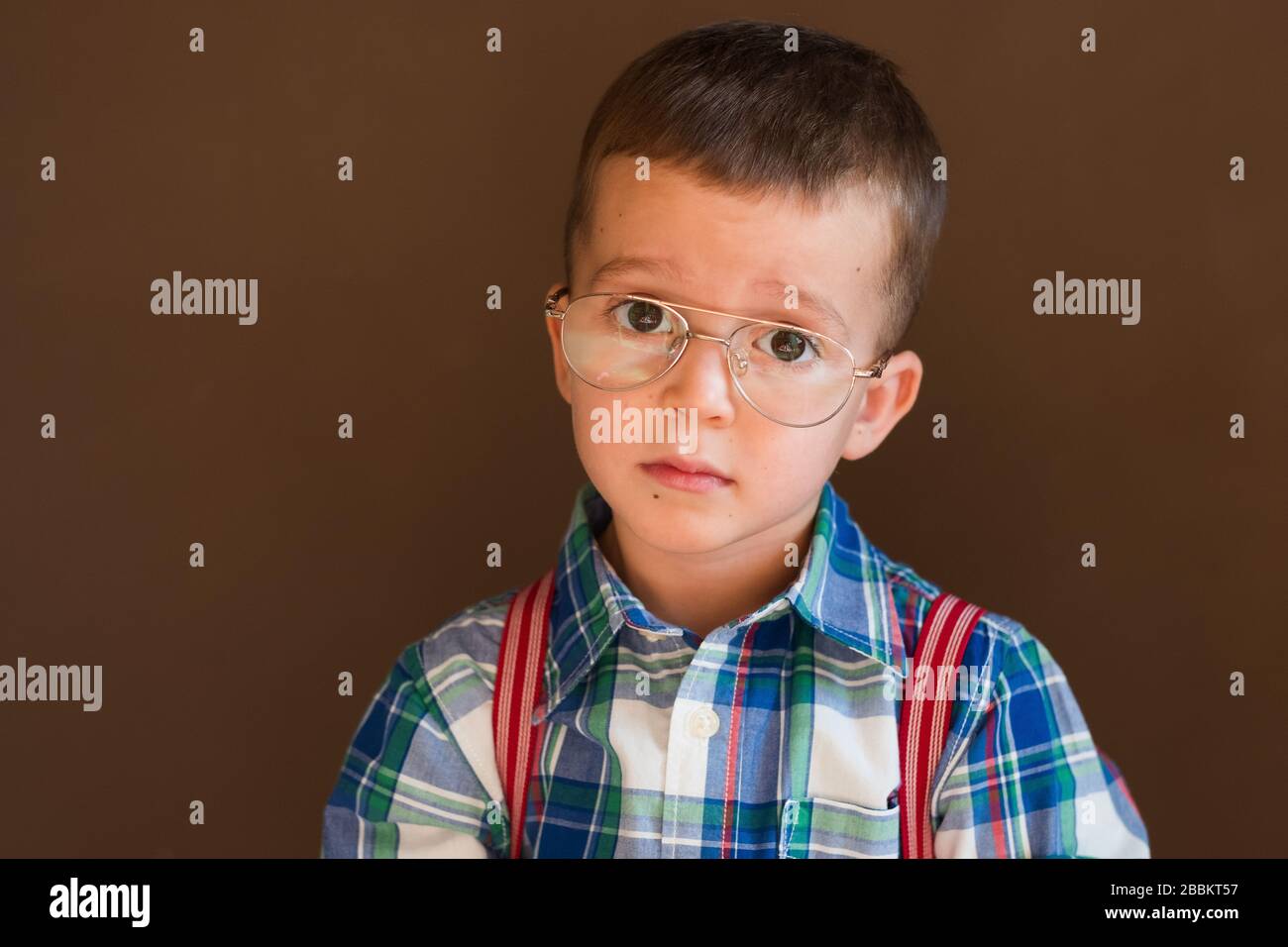 Portrait of smart stylish little boy Stock Photo - Alamy
