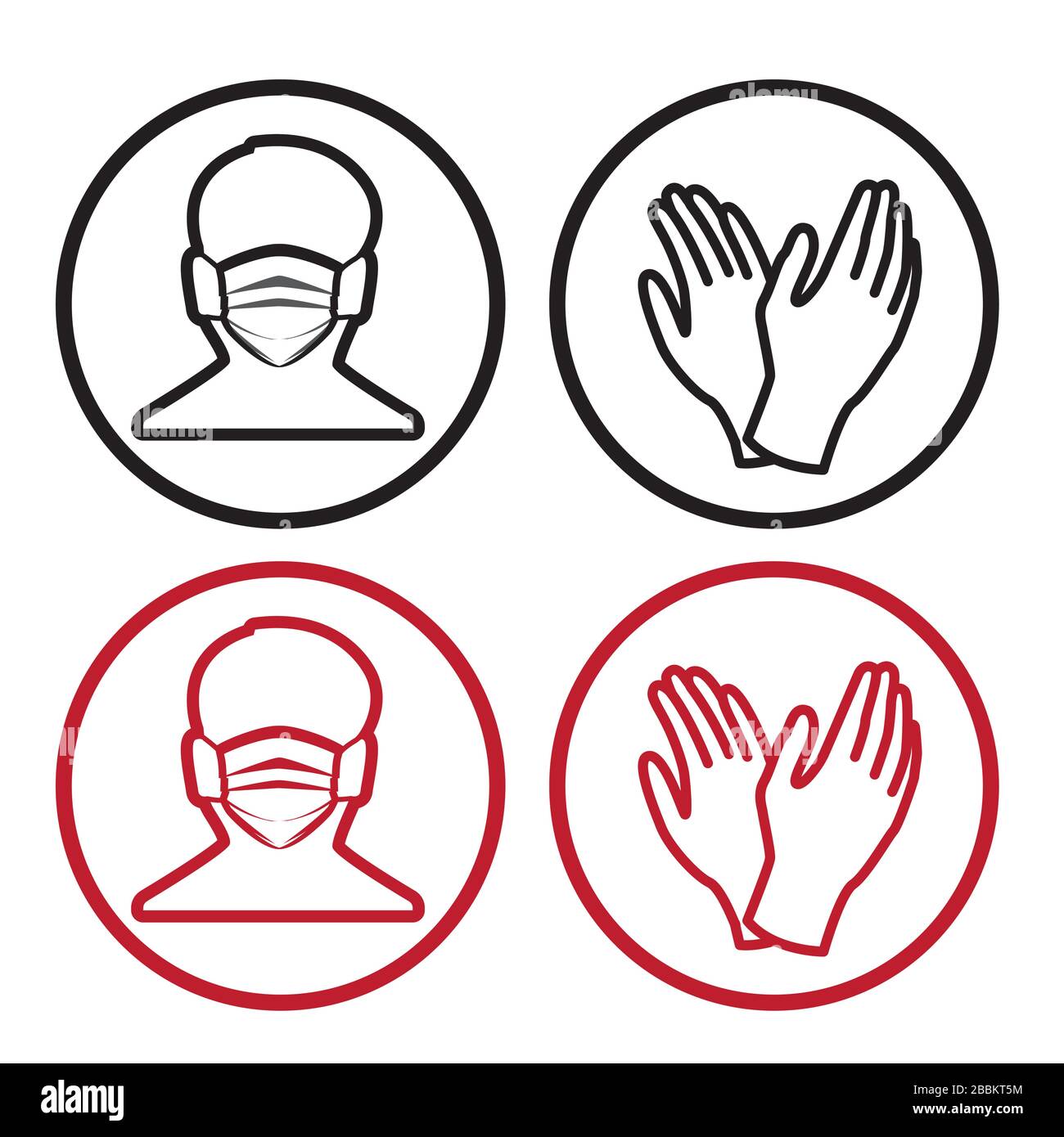 Face masks hand gloves Cut Out Stock Images & Pictures - Alamy