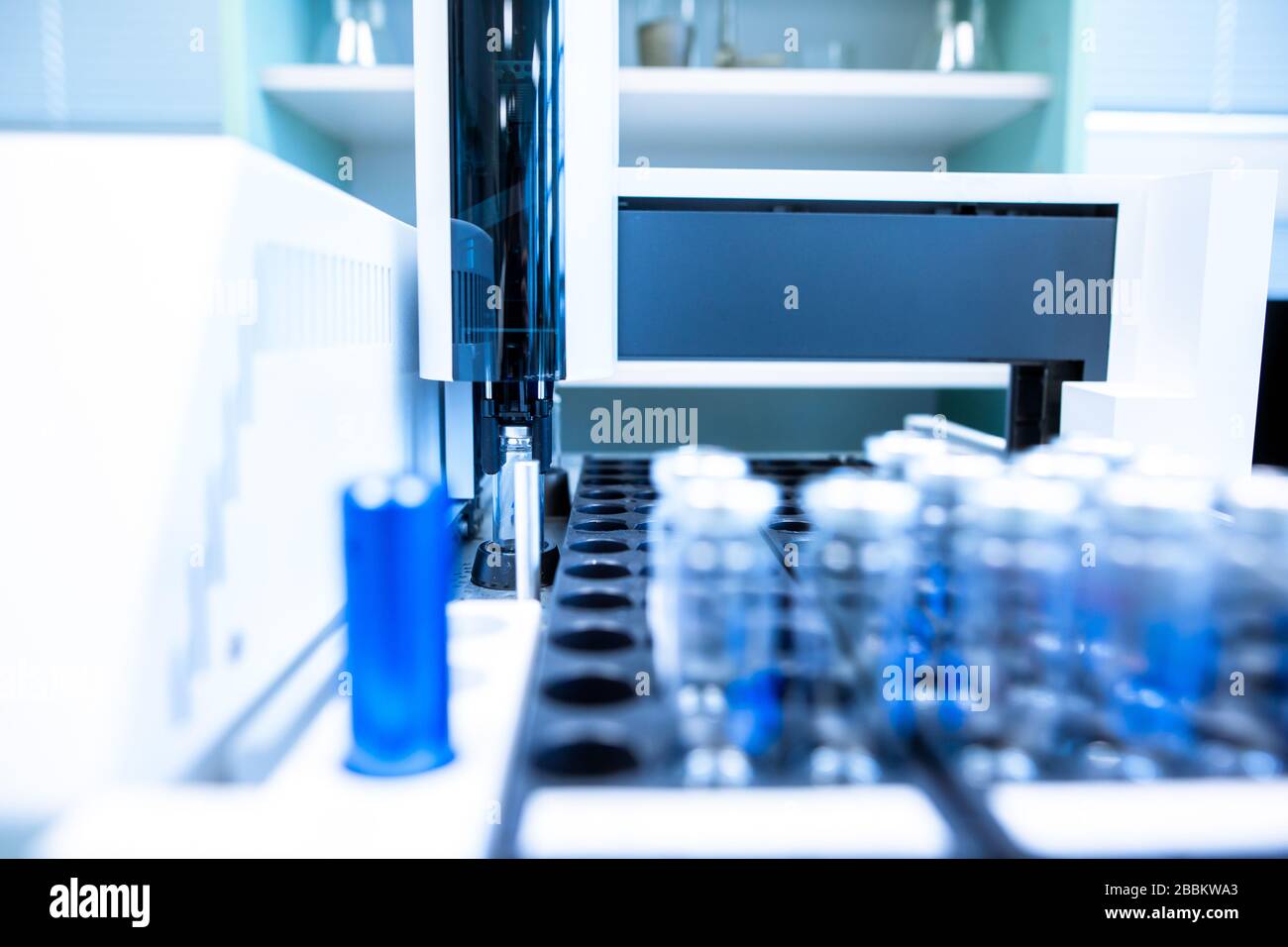 Pharmaceutical samples for chromatographic testing, pharmacy industrial ...