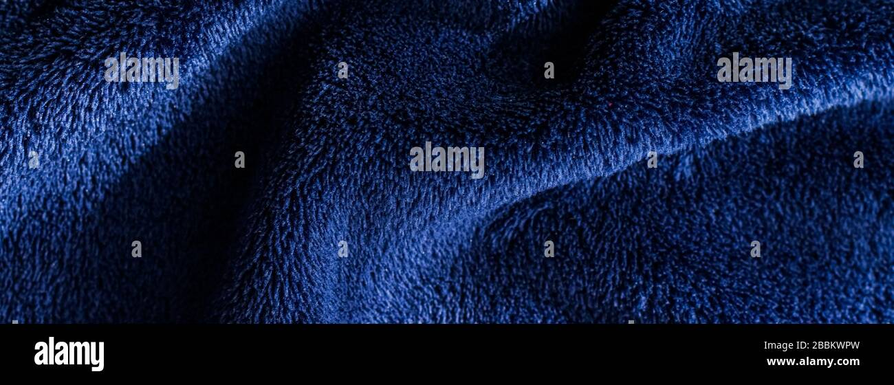 Premium blue fabric texture, decorative textile as background for ...