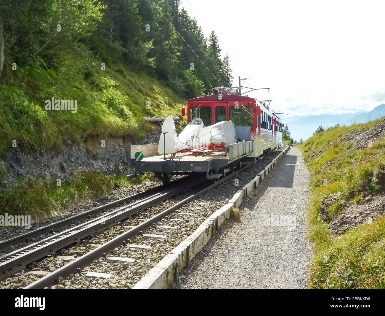 View from Rigi Mountain in the swiss alps, Rigibahn, Rigi Bahn ...