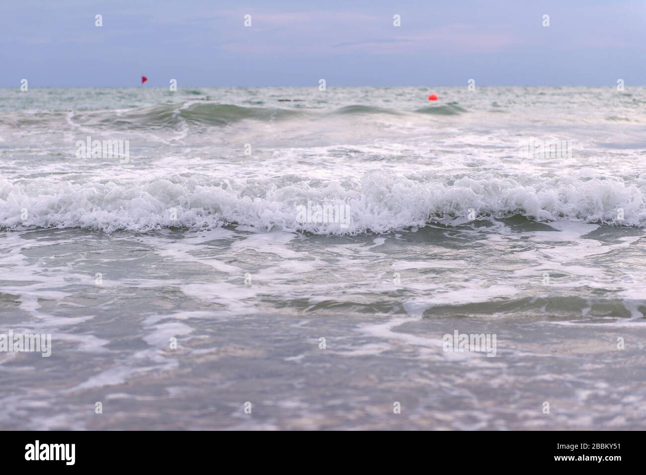 Wave on Tropical beach in pattaya Thailand Stock Photo - Alamy