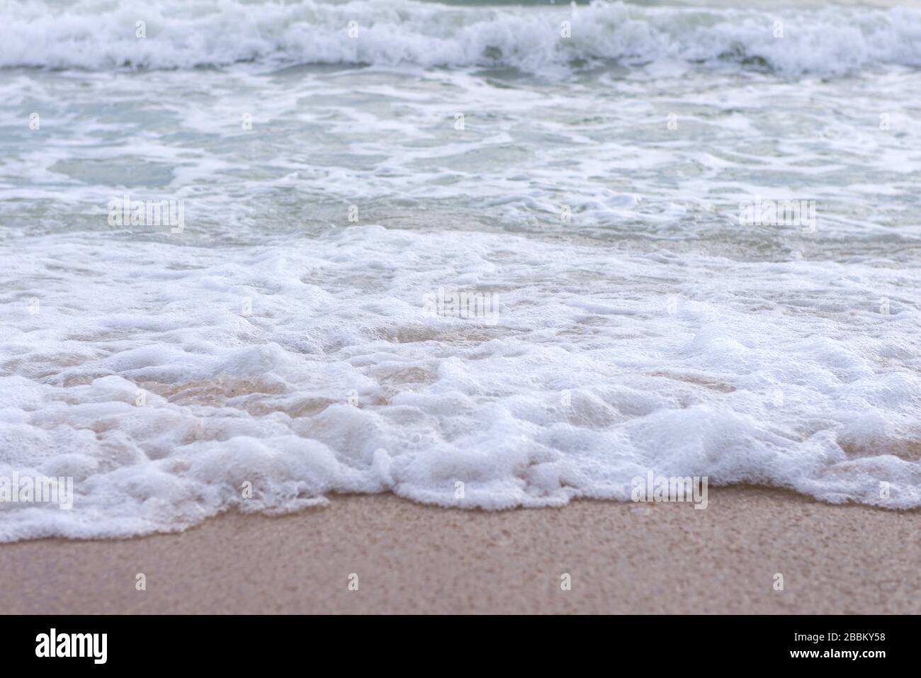Wave on Tropical beach in pattaya Thailand Stock Photo - Alamy