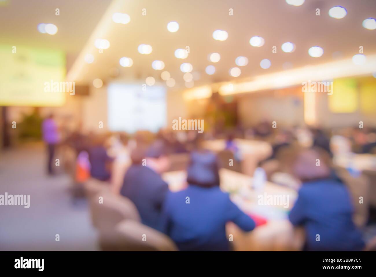 Blur of business Conference and Presentation in the conference hall ...