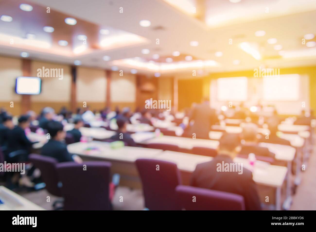 Blur of business Conference and Presentation in the conference hall ...