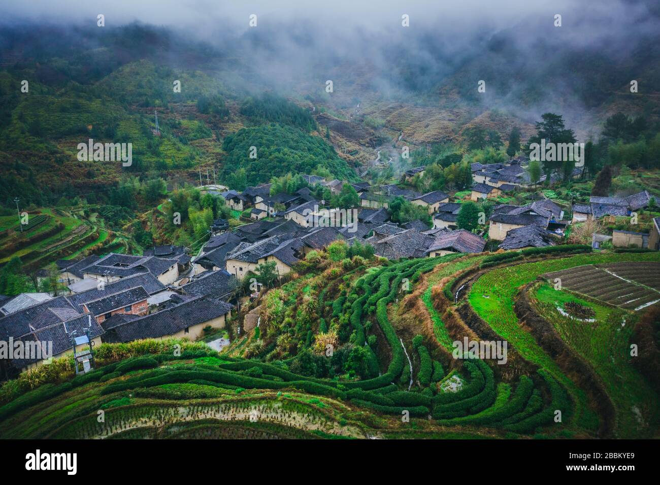Countryside candscape of China's traditional and historic village Stock ...