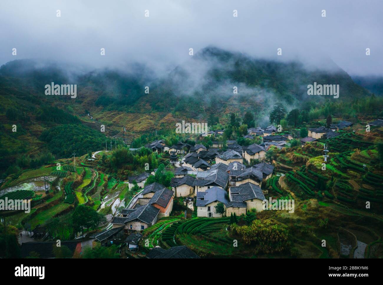 Countryside candscape of China's traditional and historic village Stock ...