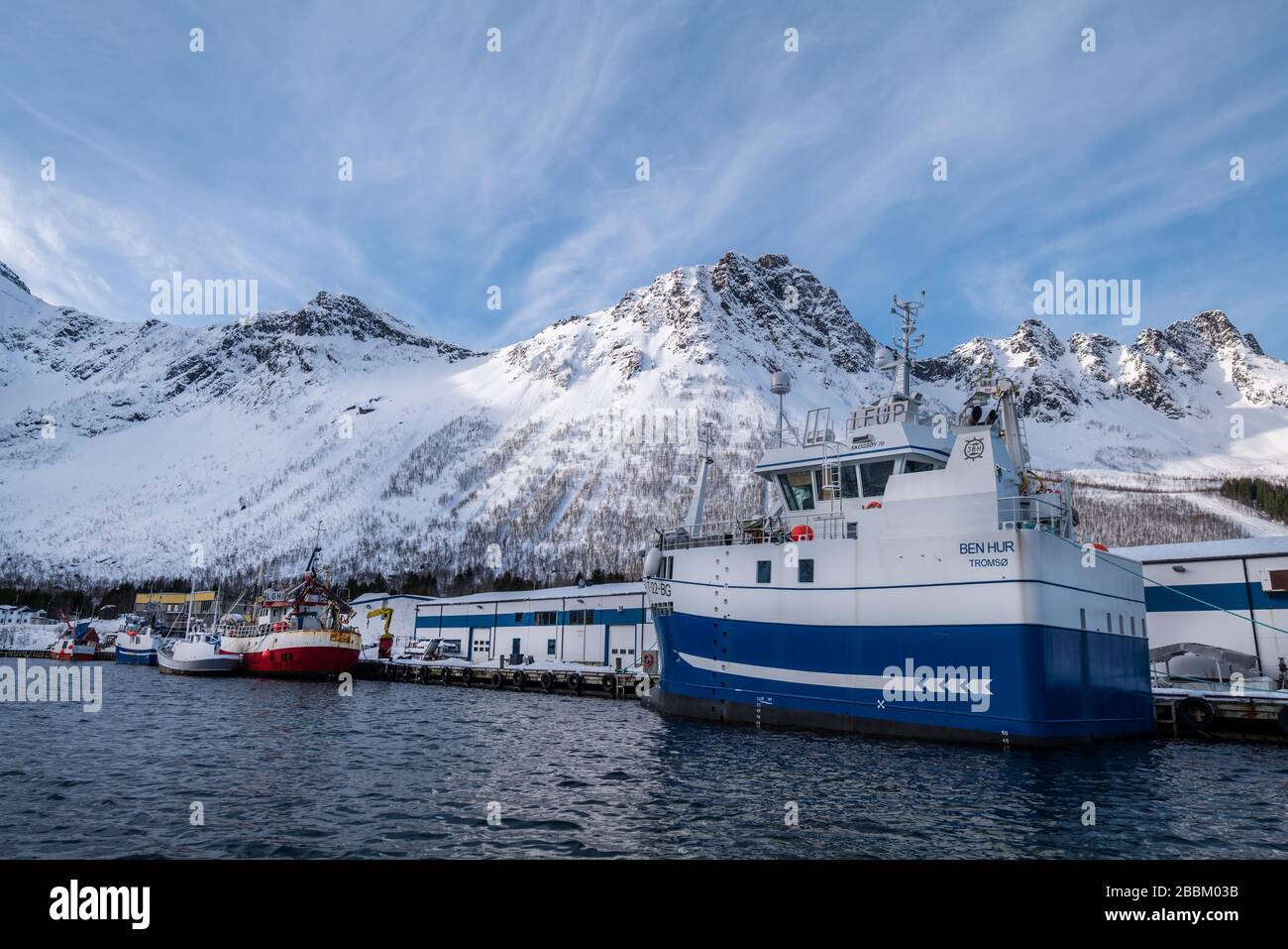 Fishing trawler, Senja, Norway Stock Photo - Alamy