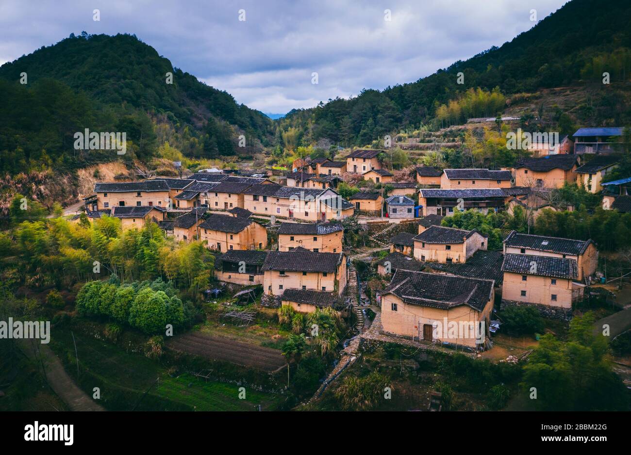 Countryside landscape of China's traditional and historic village Stock ...