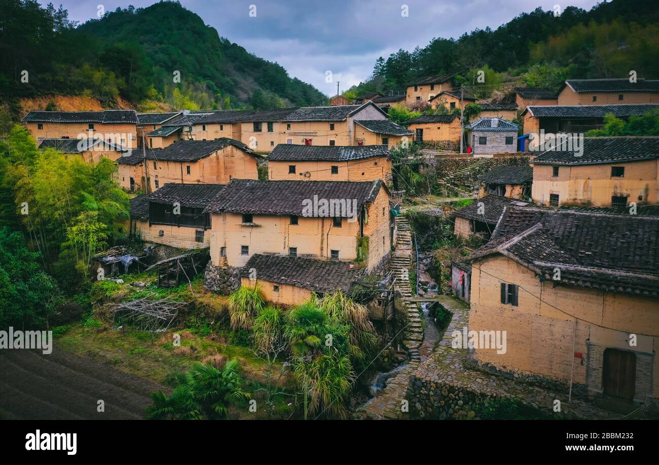 Countryside landscape of China's traditional and historic village Stock ...