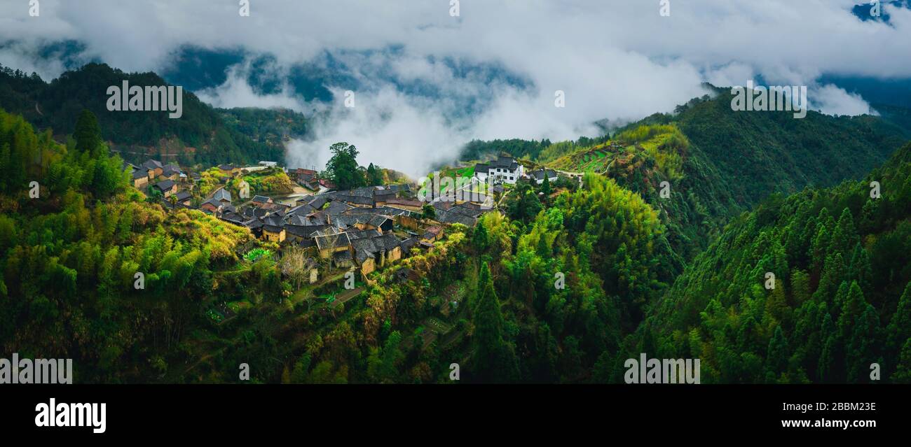 Countryside landscape of China's traditional and historic village Stock ...