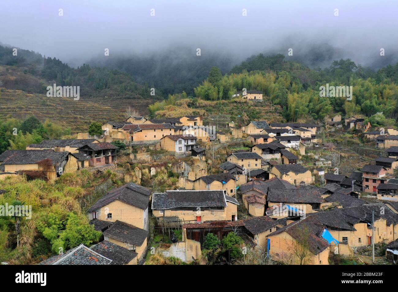 Countryside landscape of China's traditional and historic village Stock ...