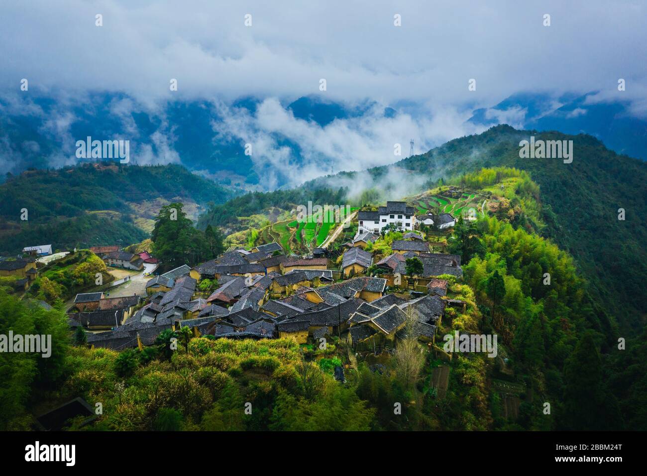 Countryside landscape of China's traditional and historic village Stock ...