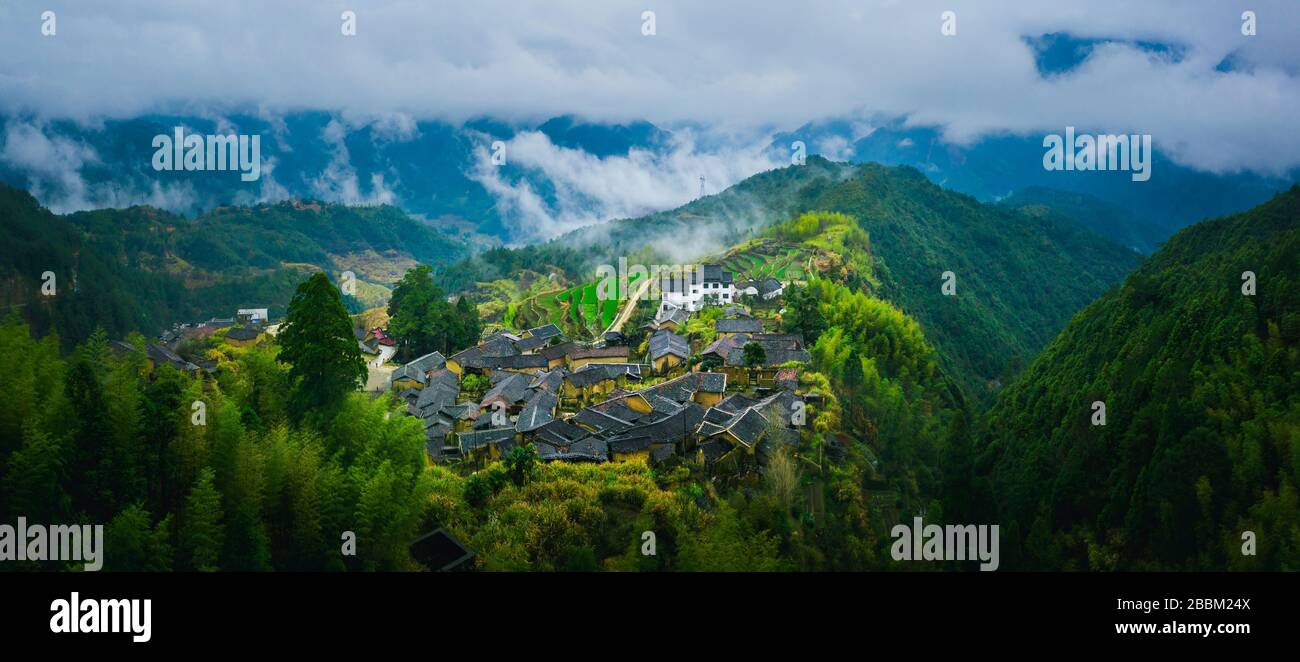 Countryside landscape of China's traditional and historic village Stock ...