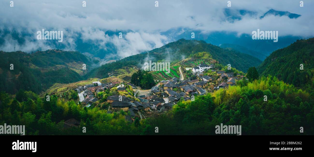 Countryside landscape of China's traditional and historic village Stock ...