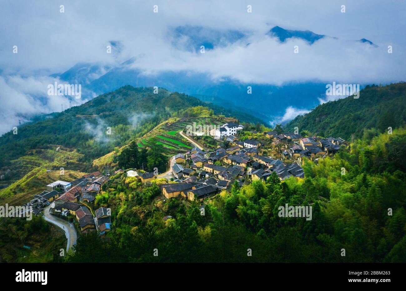 Countryside landscape of China's traditional and historic village Stock ...