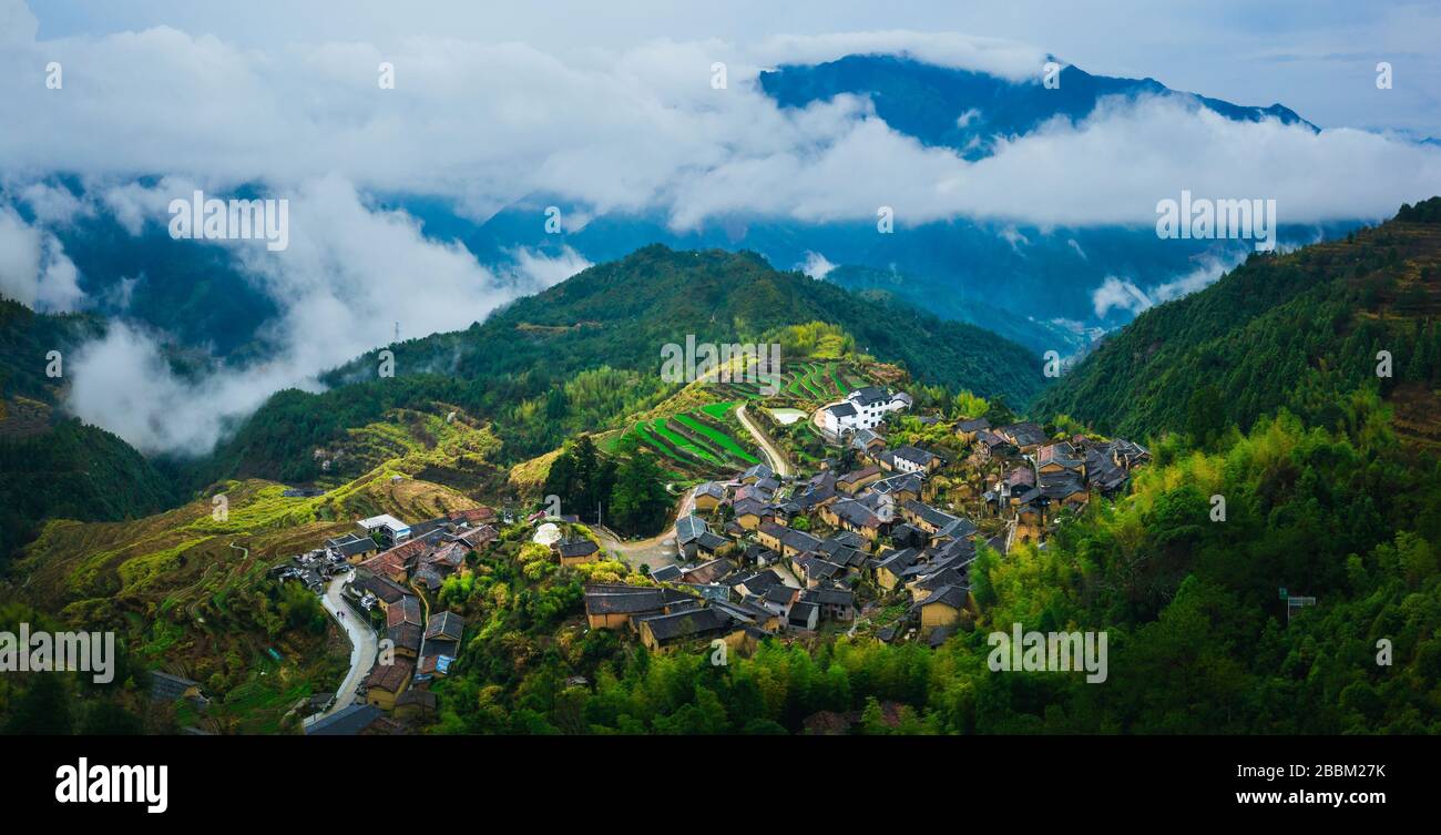 Countryside landscape of China's traditional and historic village Stock ...