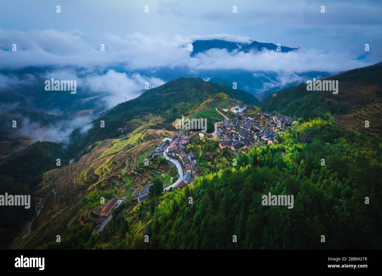 Countryside landscape of China's traditional and historic village Stock ...