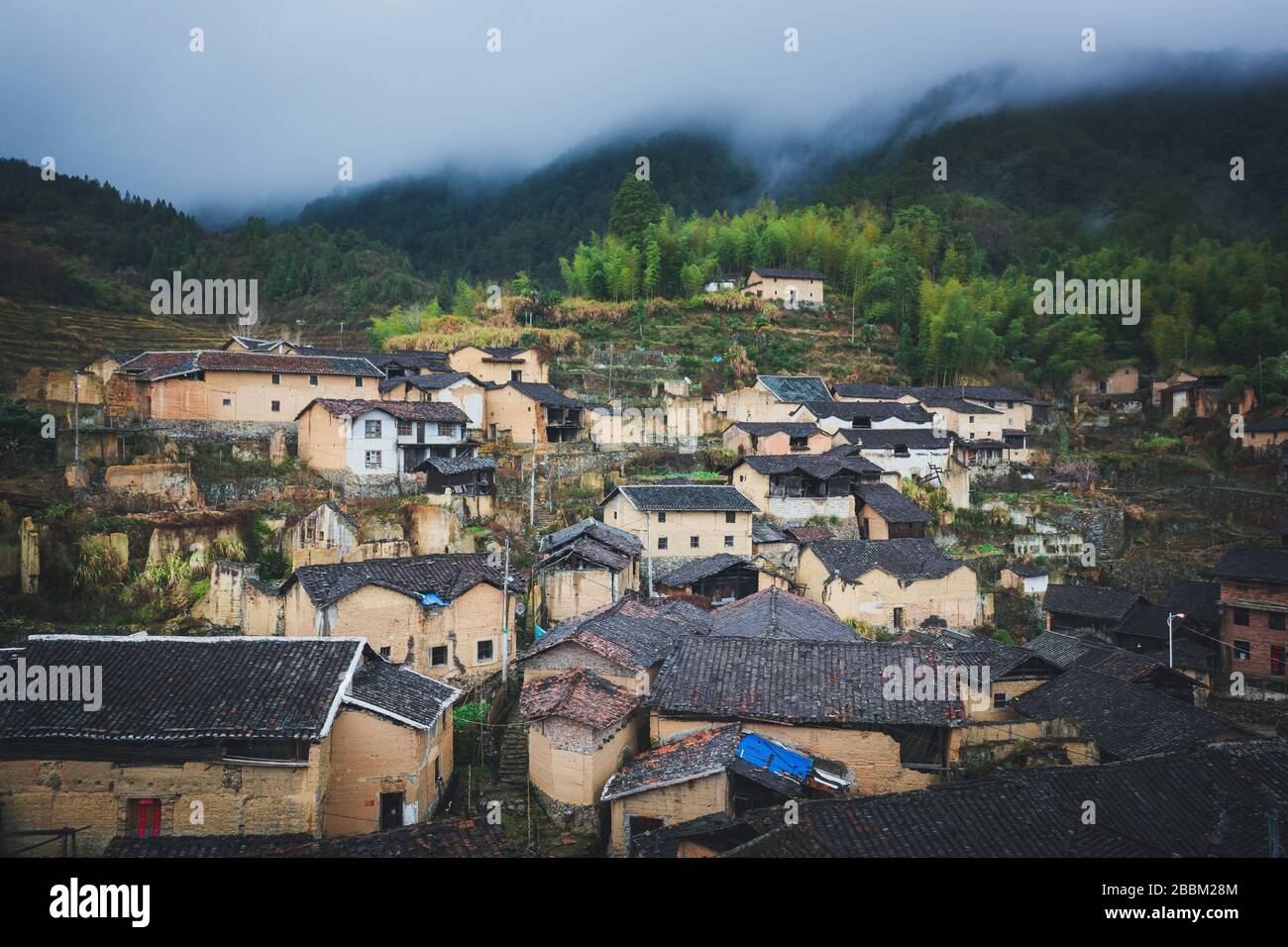 Countryside landscape of China's traditional and historic village Stock ...
