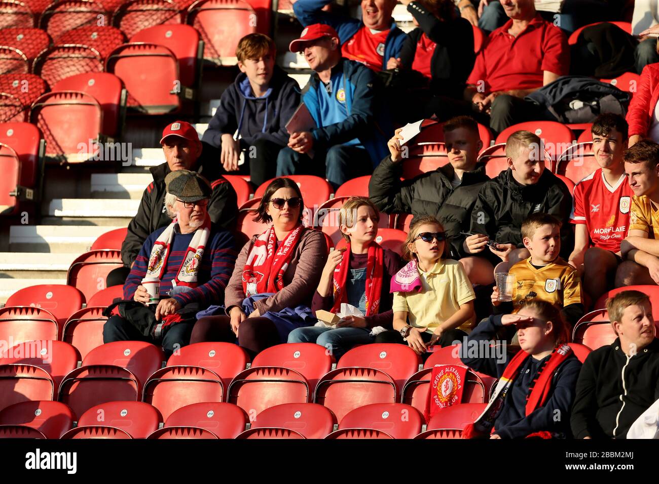 Crewe Alexandra fans at Middlesbrough's Riverside Football Stadium ...