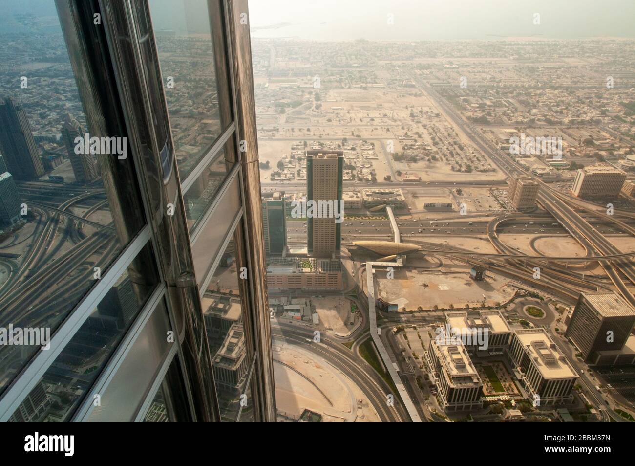 View of Dubai from the Burj Khalifa tower, United Arab Emirates, Middle ...