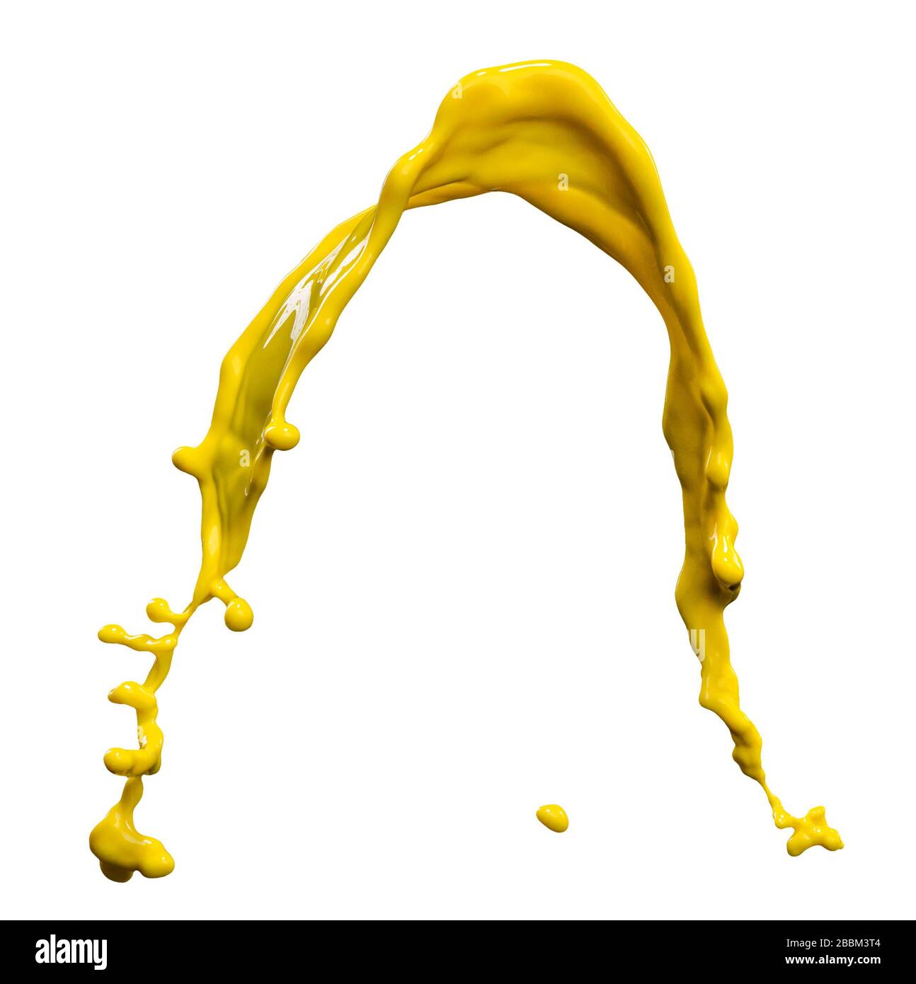 splendid yellow paint splash isolated on white background Stock Photo ...