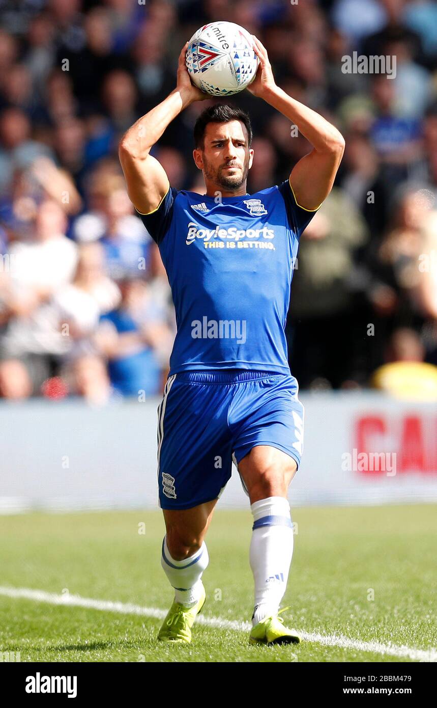 Birmingham City's Maxime Colin takes a throw-in Stock Photo - Alamy