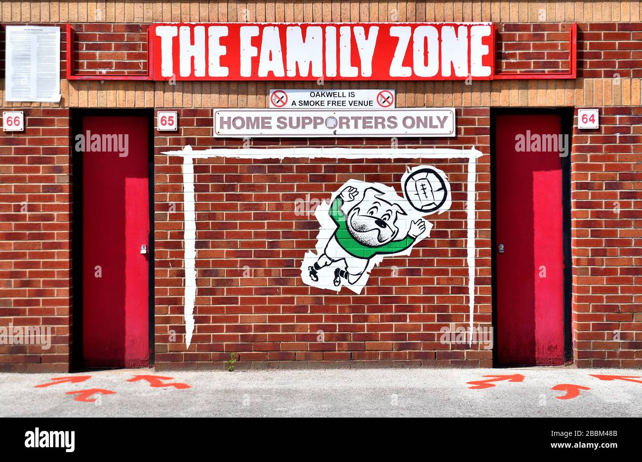 General view of the family zone at Oakwell Stock Photo - Alamy